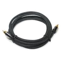 China RCA Digital Audio Cable 3.5MM Knit nylon Rope Plated Aluminum Alloy Shell Golden Connector Premium Quality For Soundbar for sale