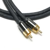 China RCA Digital Audio Cable 3.5MM Knit nylon Rope Plated Aluminum Alloy Shell Golden Connector Premium Quality For Soundbar for sale