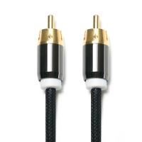 China RCA 3.5MM Digital Audio Cable 2/1 Knit Rope Plated Golden Port For Soundbar Car Audio for sale