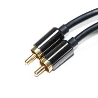 China RCA Digital Audio Cable 3.5mm Output 1/1 Double Male Plate Metal Black PVC Aluminum Alloy 1.2M For Sound bar Car Audio for sale