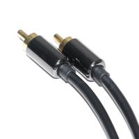 China RCA Digital Audio Cable 3.5mm Output 1/1 Double Male Plate Metal Black PVC Aluminum Alloy 1.2M For Sound bar Car Audio for sale