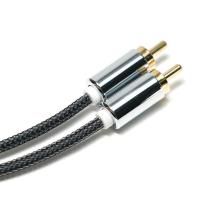 China RCA Splendid Black Nylon Knited Aluminum Alloy Shell OD6.0 For soundbar HiFi luxury Car audio 1.5M for sale