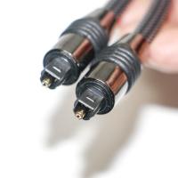 China Toslink Black Nylon Braided Metal Shell OD6.0 For Output Digital Speaker TV Cable 1.2M for sale