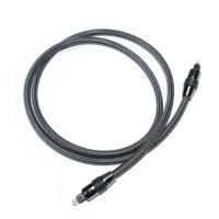 China Toslink Black Nylon Braided Metal Shell OD6.0 For Output Digital Speaker TV Cable 1.2M for sale