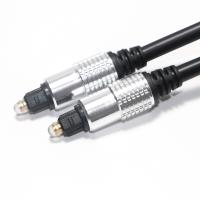 China Toslink Audio Cable Black PVC OD5.0 Aluminum Shell Plated Gold Ports HiFi Sound Factory Outlet For Amplifier Soundbar for sale