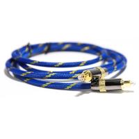 China Toslink Didital Optical Cable Plated Golden 4K Port woven Blue Rope Coaxial HiFi sound For Audiophile HiFi 1.2M 2M for sale