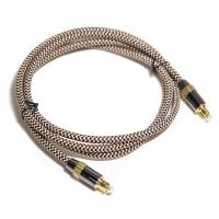 China Toslink Didital Optical Cable OD5.0 Golden 4K Port Woven Rope HiFi Sound For Home Theatre Soundbar for sale