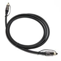 China TOSLINK Optical Audio Cable OD5.0 Blakc Knite Rope Plated Alloy Shell Gold Interface 0.8M 1.2M For Home theatre Soundbar for sale