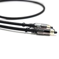 China TOSLINK Optical Audio Cable OD5.0 Blakc Knite Rope Plated Alloy Shell Gold Interface 0.8M 1.2M For Home theatre Soundbar for sale