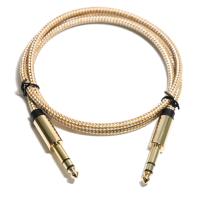 China Guita String RCA Audio Cable 6.35MM Knited Rope Fine Metal Interface 0.8M for sale