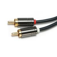 China RCA Digital Audio Cable 3.5MM PVC Plated Black Aluminum Alloy ShellQuality For Soundbar 0.5M Conector For Mini Soundbar for sale