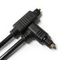 China facotry outlet Toslink Digital Audio Cable Black OD4.0 Square Interface 90° 0.5M for mini Player soundbar for sale