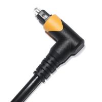 China Factory Outlet Toslink Optical Fiber Audio Cable Male Black Yellow PVC 90° Square toslink plastic optical cable for sale