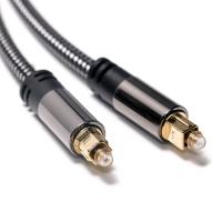 China Factory Outlet Brand New Toslink Digital Optical Audio Cable SPDIF Woven Net Plated Gold Amplifier Cable For Subwoofer for sale