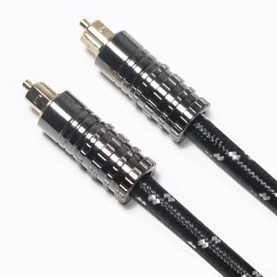 China Toslink Digital Optical Audio Cable OD5.0 Knited Rope Plated with Black Textured Shell For Amplifier Soundbar 1.5M 3M 5M for sale