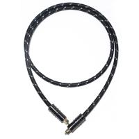 China Toslink Digital Optical Audio Cable OD5.0 Knited Rope Plated with Black Textured Shell For Amplifier Soundbar 1.5M 3M 5M for sale