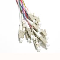 China LSZH Optical Fiber Patch Cord Blue FC UPC 12 Core Fan Out Cable Grey Port for sale