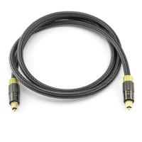 China Factory Outlet Premium Digital Optical Audio Toslink 24K Plated Golden Knited Rope 1.2M for sale