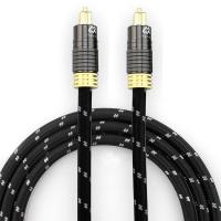 China 1.2M Gold Plated Toslink Audio Cable for Audiophile Subwoofer Speaker with Textured Shell and Male to Male Connector for sale