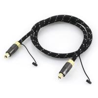 China 1.2M Gold Plated Toslink Audio Cable for Audiophile Subwoofer Speaker with Textured Shell and Male to Male Connector for sale