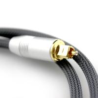 China [Factory Outlet] Toslink Plated Golden Silver Port Knited Rope For Audiophile HiFi Subwoofer Speaker 1.2M 2M for sale
