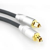China [Factory Outlet] Toslink Plated Golden Silver Port Knited Rope For Audiophile HiFi Subwoofer Speaker 1.2M 2M for sale