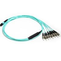 China MPO-8FC OM3 Fiber Optic Fanout Patch Cable – 8-Core MPO to FC Breakout for sale