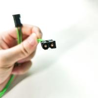 China 22cm Fiber Most Optic Loop Bypass Olive Green Cable Female Adapter For BGM Mercedes for sale