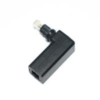 China Toslink Female to Toslink Male Optical 90 Degree Right Angle Audio Cable Adapter Stereo Audio Converter 360 Rotates for sale