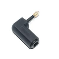 China Toslink Optical 90 Degree Right Angle Audio Cable Extension Adapter Stereo Audio Converter 360 Rotates for sale