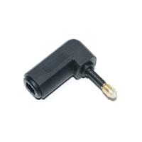 China Toslink Optical 90 Degree Right Angle Audio Cable Extension Adapter Stereo Audio Converter 360 Rotates for sale
