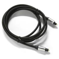 China Toslink Digital Optic Fiber Cable OD4.0 Braided Cable Plastic Plated Metal Shell Round Connector For Soundbar CD Player for sale
