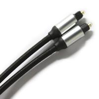 China Toslink Digital Optic Fiber Cable OD4.0 Braided Cable Plastic Plated Metal Shell Round Connector For Soundbar CD Player for sale