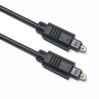 China Black Toslink  OD4.0 Fiber Optic Cable PVC Injection Square Ject Plated Gold Port 1M 1.5M 3M For Soundbar CD Player for sale