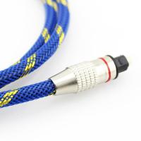 China Optical Digital Audio Cable  Male to Male Gold Plated Knited Blue Rope 5.1 for Home Theater Soundbar for sale