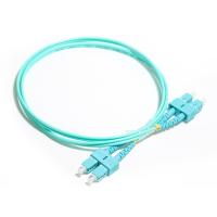 China Duplex Multimode Wathet Fiber Patch Cord SU-UPC Ject 50 / 125um LSZH Jacket 3.0mm OM3 for sale