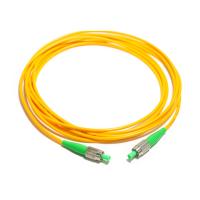 China Fiber Optic Patch Cord 3.0MM Single Mode Yellow Port  For LAN WLAN Network 2M 3M for sale