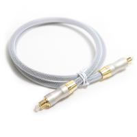 China Toslink Digital Audio Optic Cable OD5.0 Knited Grey Rope Gold Plug Frosted Shell For CD/DVD Speaker Box for sale