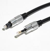 China Optical Toslink Cable OD5.0 Rope T-3.5 Plated Aluminum Silver Shell For Home Theatre Amplifier Soundbar 1.5M 3M 5M for sale