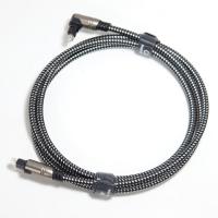 China 90 Degree Optical Toslink Audio Cable OD5.0 Knited Rope For Soundbar 5M for sale