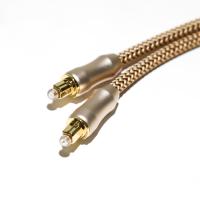 China TOSLINK Optical Digital Audio Cable Rose Gold Plug Frosted Shell Knited Rope 1M For CD / DVD Soundbar Home Theatre for sale