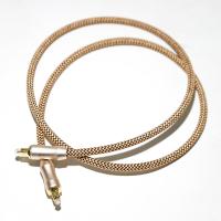China TOSLINK Optical Digital Audio Cable Rose Gold Plug Frosted Shell Knited Rope 1M For CD / DVD Soundbar Home Theatre for sale