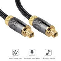 China Plastic Fiber Cable Toslink To Toslink Audio Optical Fiber Gold-Plated Metal Connectors Cable for sale