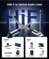China Customizable Lengths and Jacket Types Available for TOSLINK Optical Audio Adapter for USB-C Devices for sale