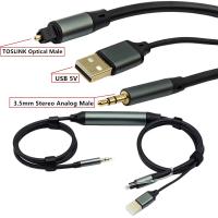 China Optical Toslink cable to 3.5mm Audio Cable for Speaker / DAC / AV Receiver for sale