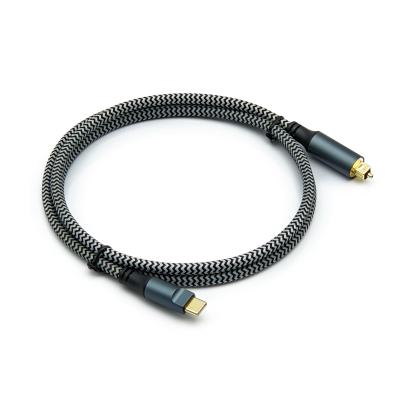 China Optic Audio Cable USB-C to Toslink PVC Jacket Braid 8K Resolution 4.0mm Male-to-Male Customizable 1M/2M/3M for TV & Computer for sale