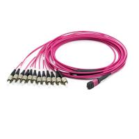 China High-Density MPO-12 to FC OM4 Breakout Cable for Data Center & Multichannel Systems for sale