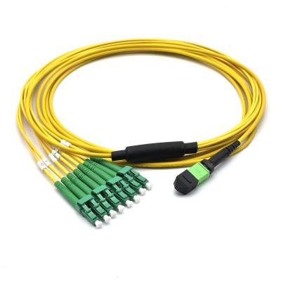 China 8 Fiber MPO to 4 x LC Duplex Singlemode Breakout Cable | 40G QSFP+ PSM4 Breakout Harness (G.657.A1) for sale
