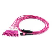 China MPO to 6LC Duplex OM4 Fanout Cable – 40G/10G Breakout, Low Loss MTP Multimode Patch Cord for sale