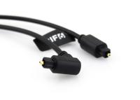 China Gold Plated 4.0mm 90 Degree Optical Cable , Toslink Audio Optical Fibre Cable for sale
